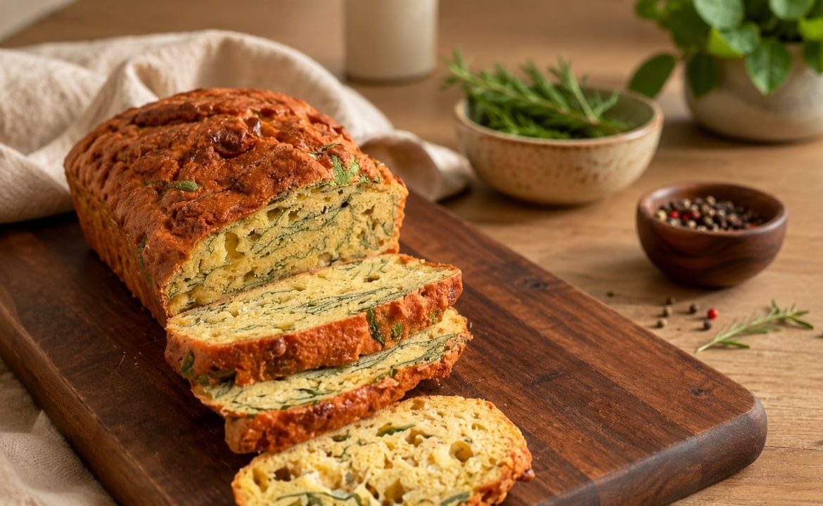 Golden Red Lentil Spinach Loaf with Mozzarella – Simple Food